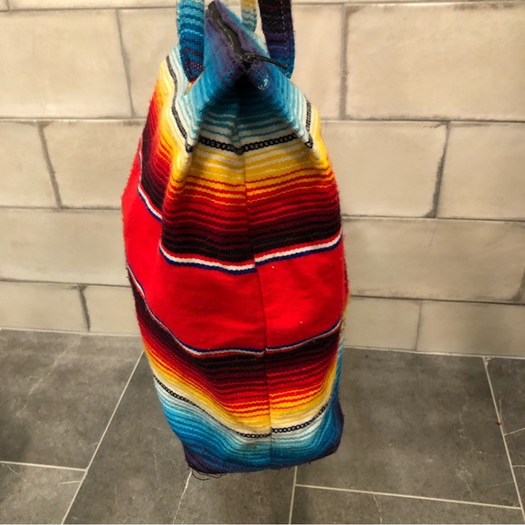 Bags | Serape Tote Purse Shoulder Bag Western Boho Colorful ...